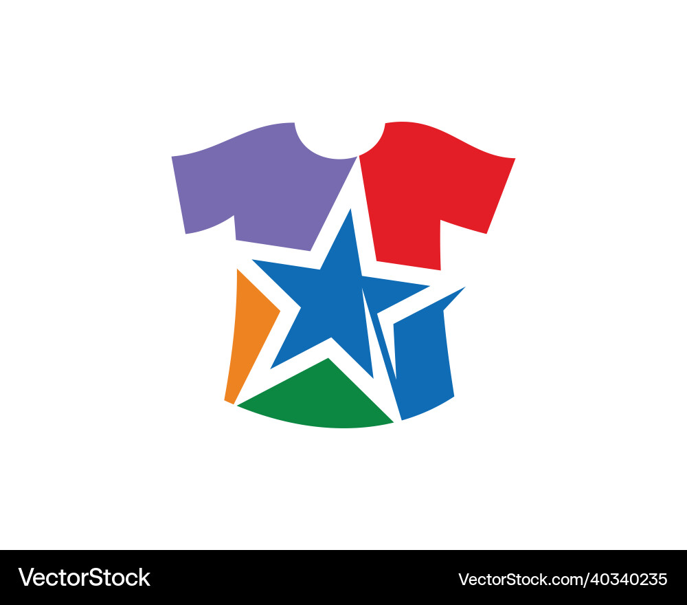 Star fashion logo template design emblem Vector Image