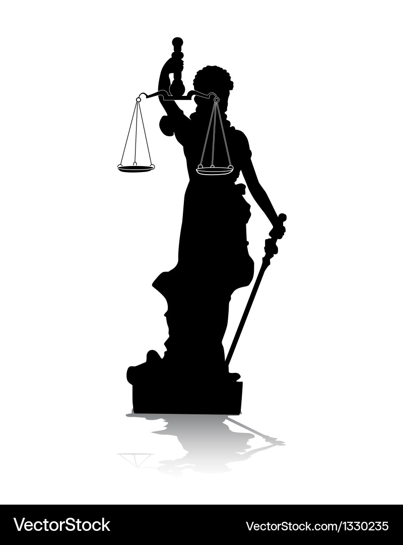 Themis goddess of justice Royalty Free Vector Image