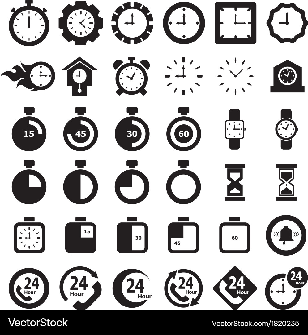 Time icon Royalty Free Vector Image - VectorStock