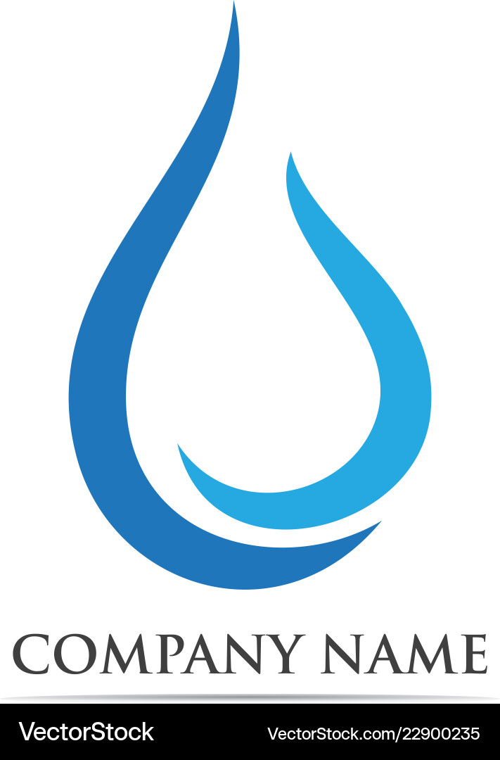 Waterdrop logo Royalty Free Vector Image - VectorStock