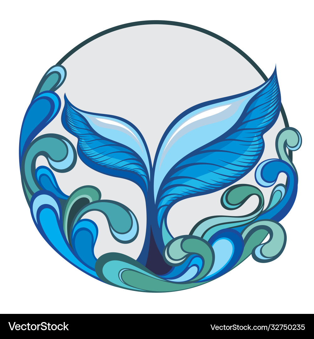 Whale tail (32750235) – Royalty-Free Vector | VectorStock