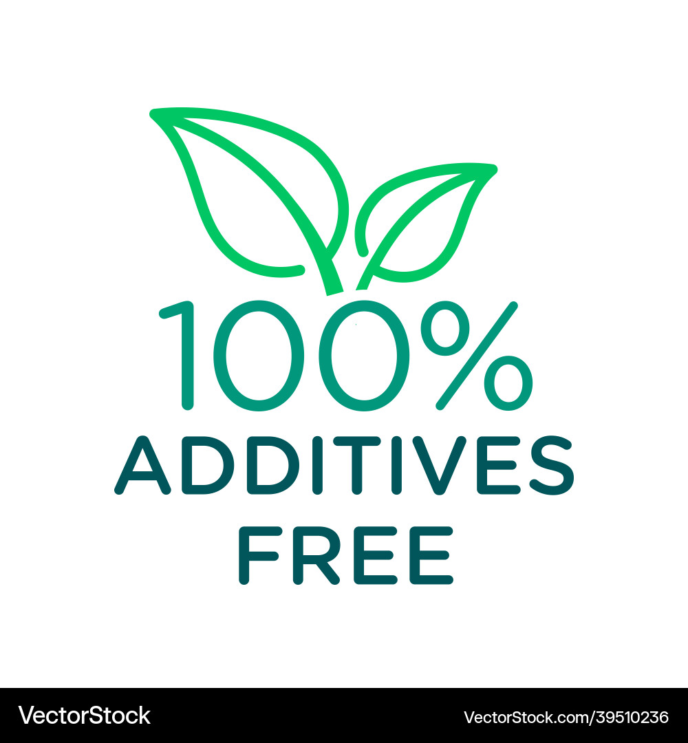 Additive free certified icon badge stamp Vector Image