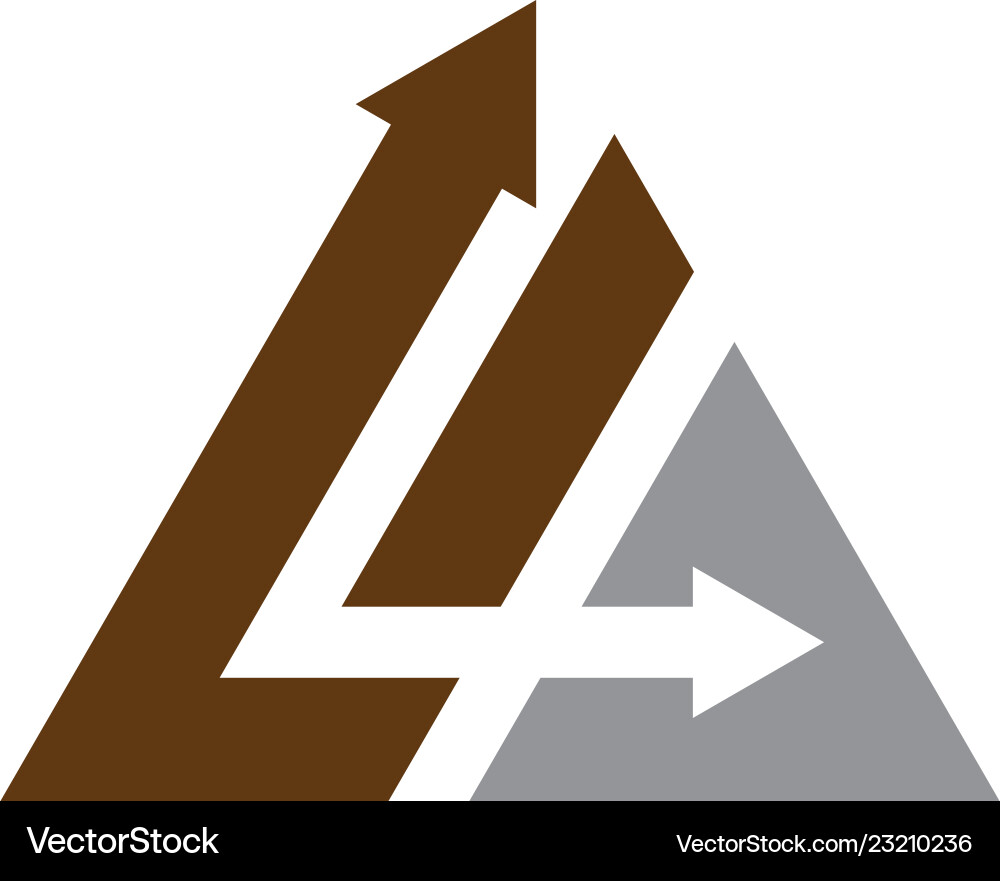 Arrow triangle logo Royalty Free Vector Image - VectorStock