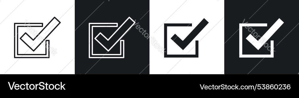 Prüfzeichen-Symbol-Set Lizenzfreies Vektorbild