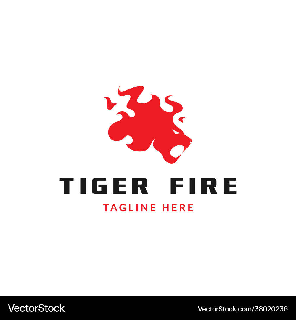 Fire tiger Royalty Free Vector Image - VectorStock