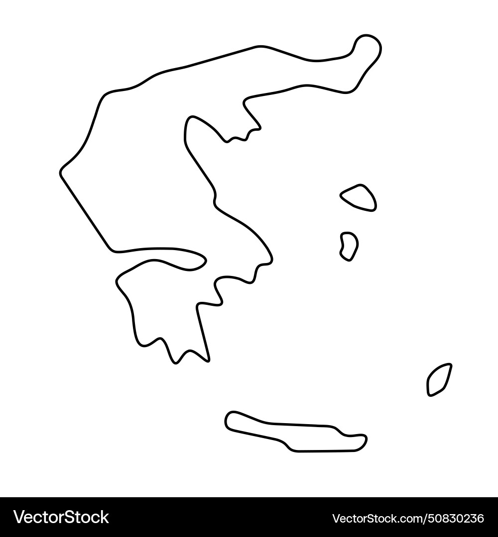 Greece simplified outline map Royalty Free Vector Image Greece simplified outline map Royalty Free Vector Image