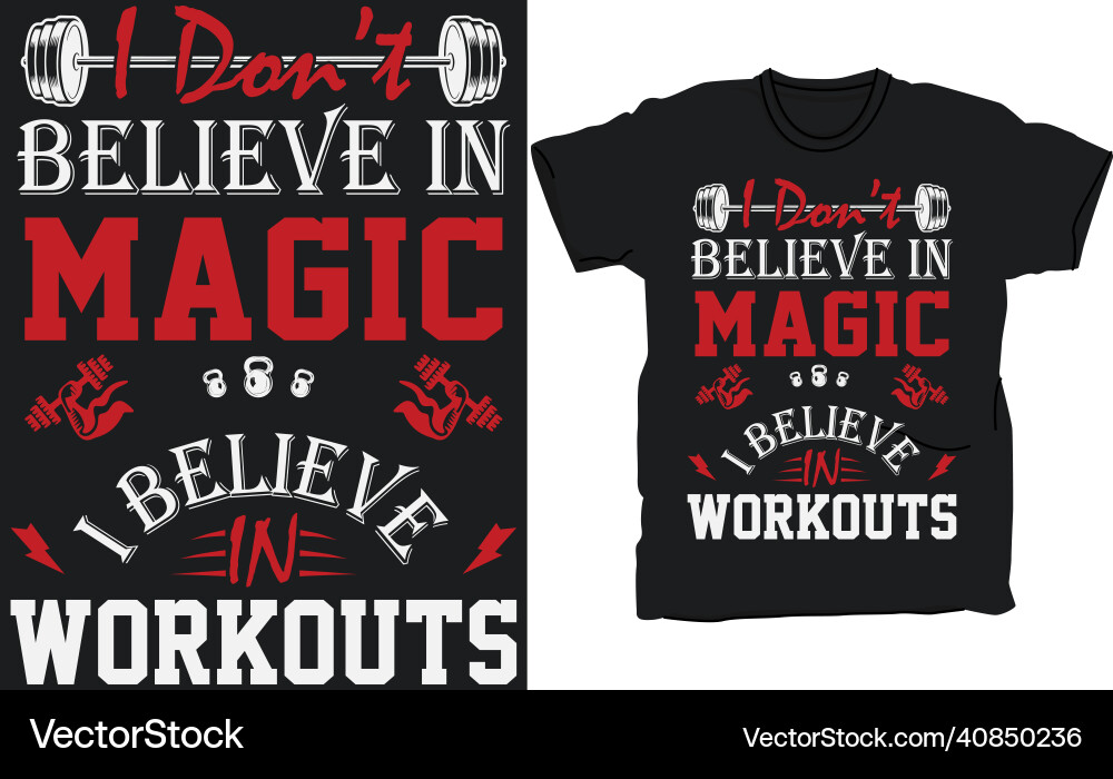 Gym t-shirt design template Royalty Free Vector Image