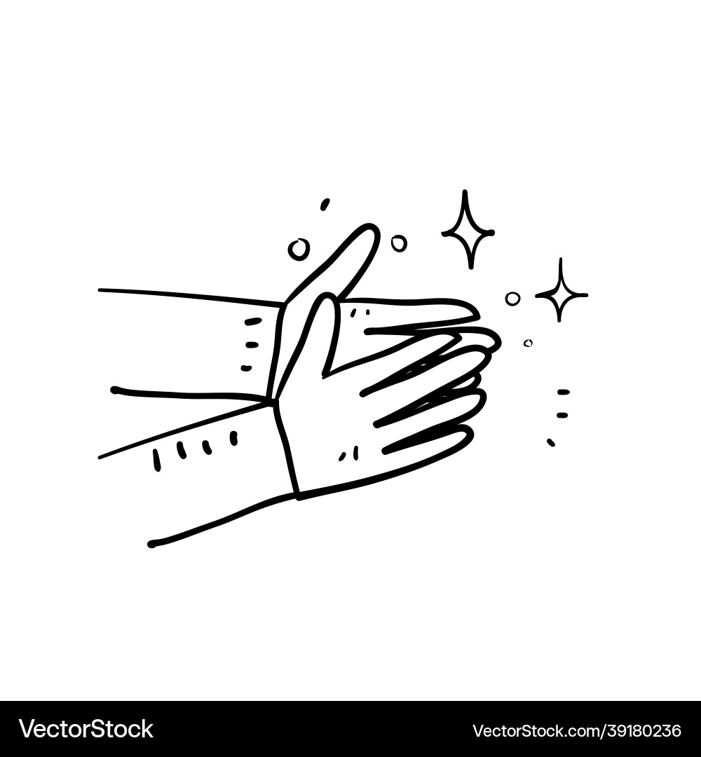 Hand drawn doodle clean and shiny isolated Vector Image