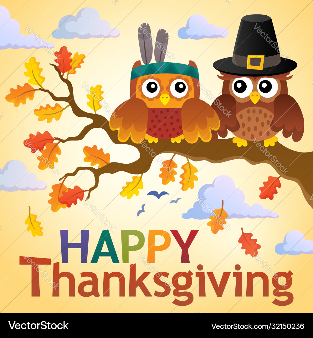 Happy thanksgiving theme 3 Royalty Free Vector Image