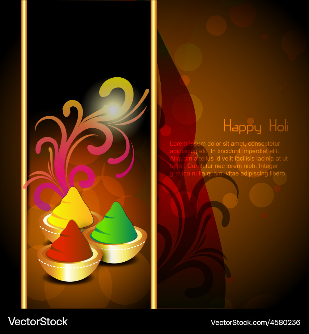 Holi background Royalty Free Vector Image - VectorStock