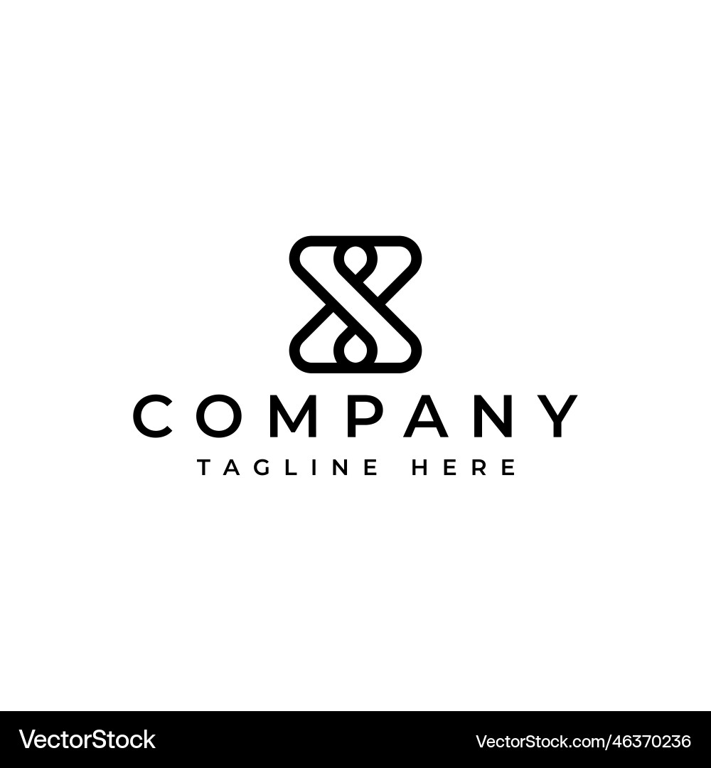 Infinity Hourglass Logo Design Royalty Free Vector Image