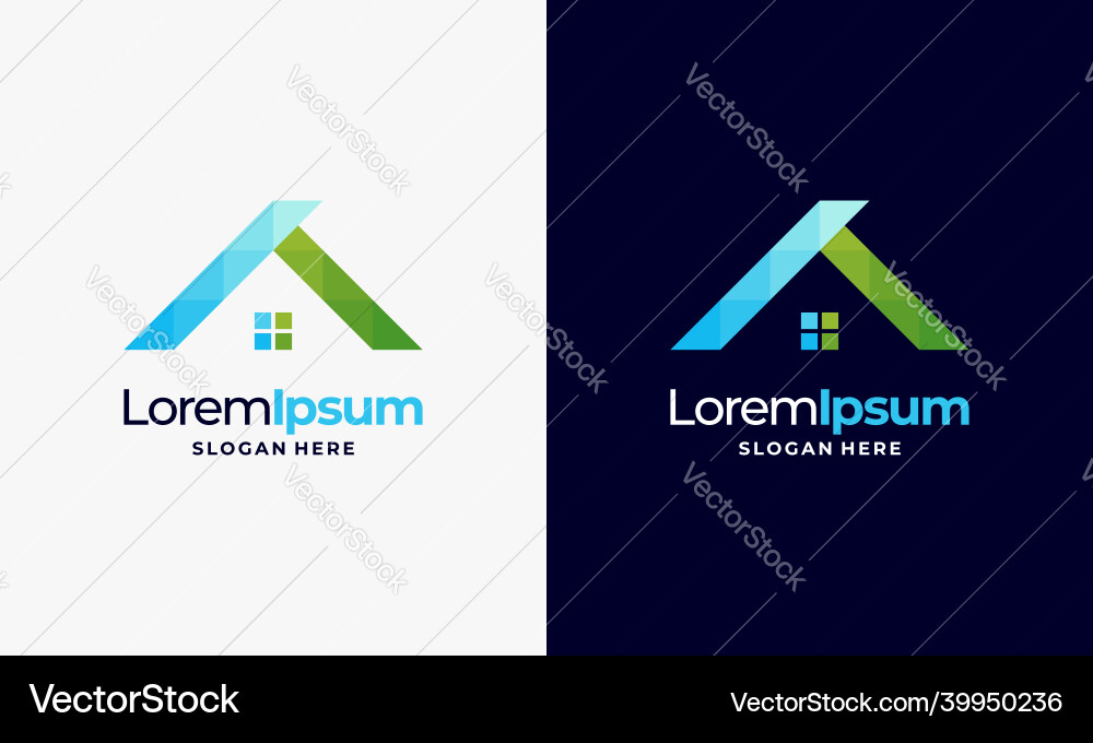 Modern house logo designs template real estate Vector Image