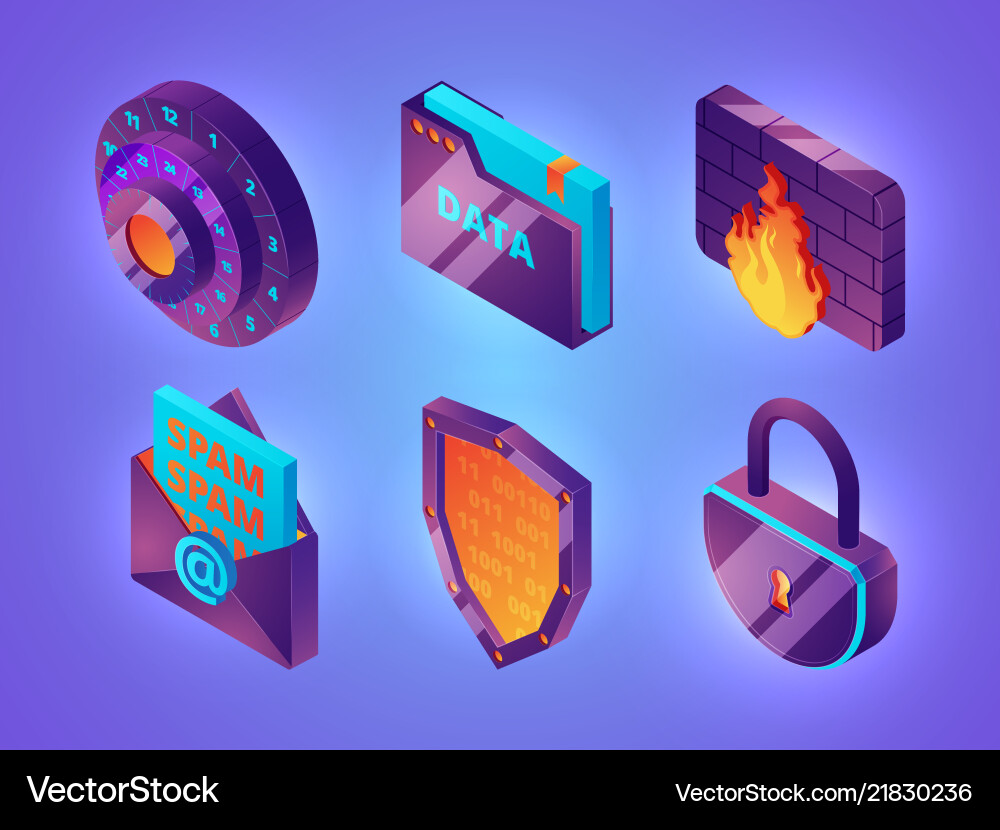 Online Security & Data Protection Royalty Free Vector