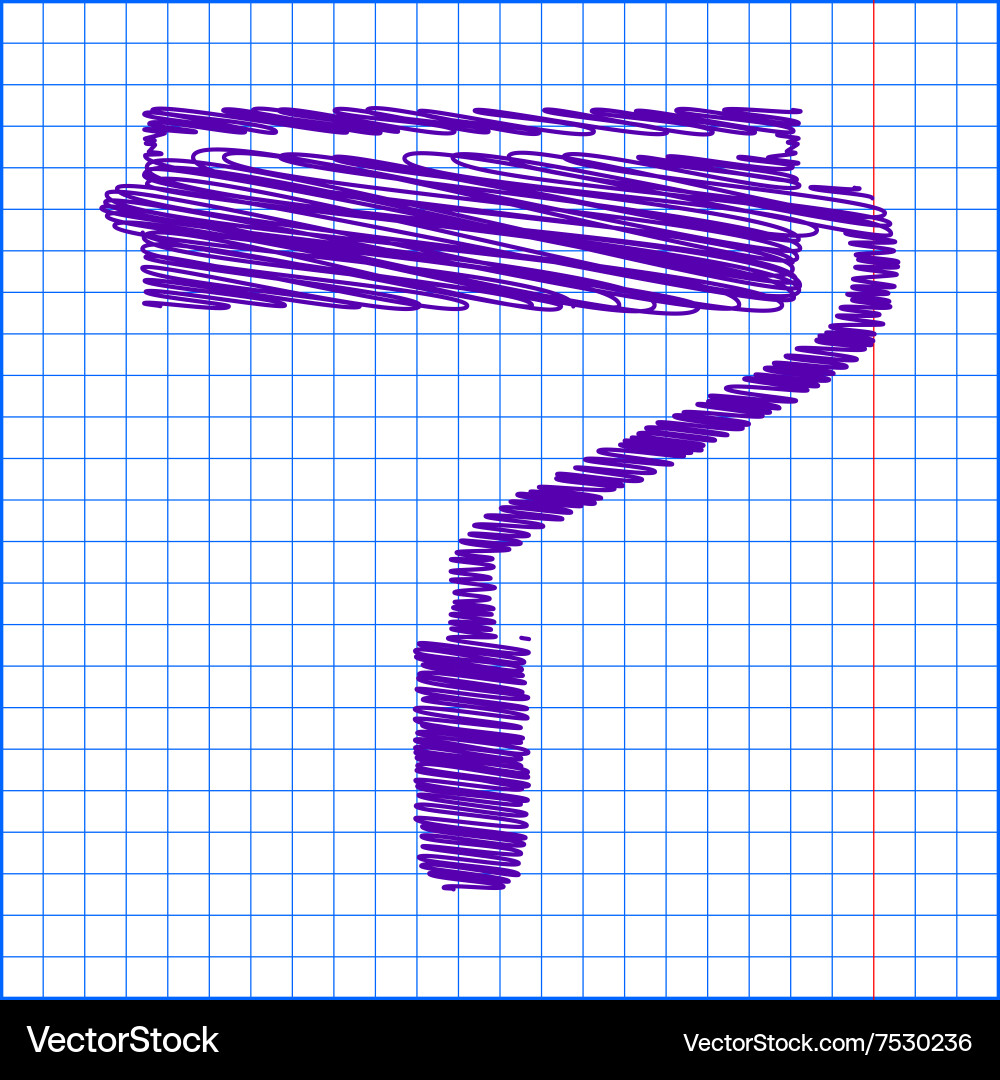 Scribble icon on the school paper Royalty Free Vector Image