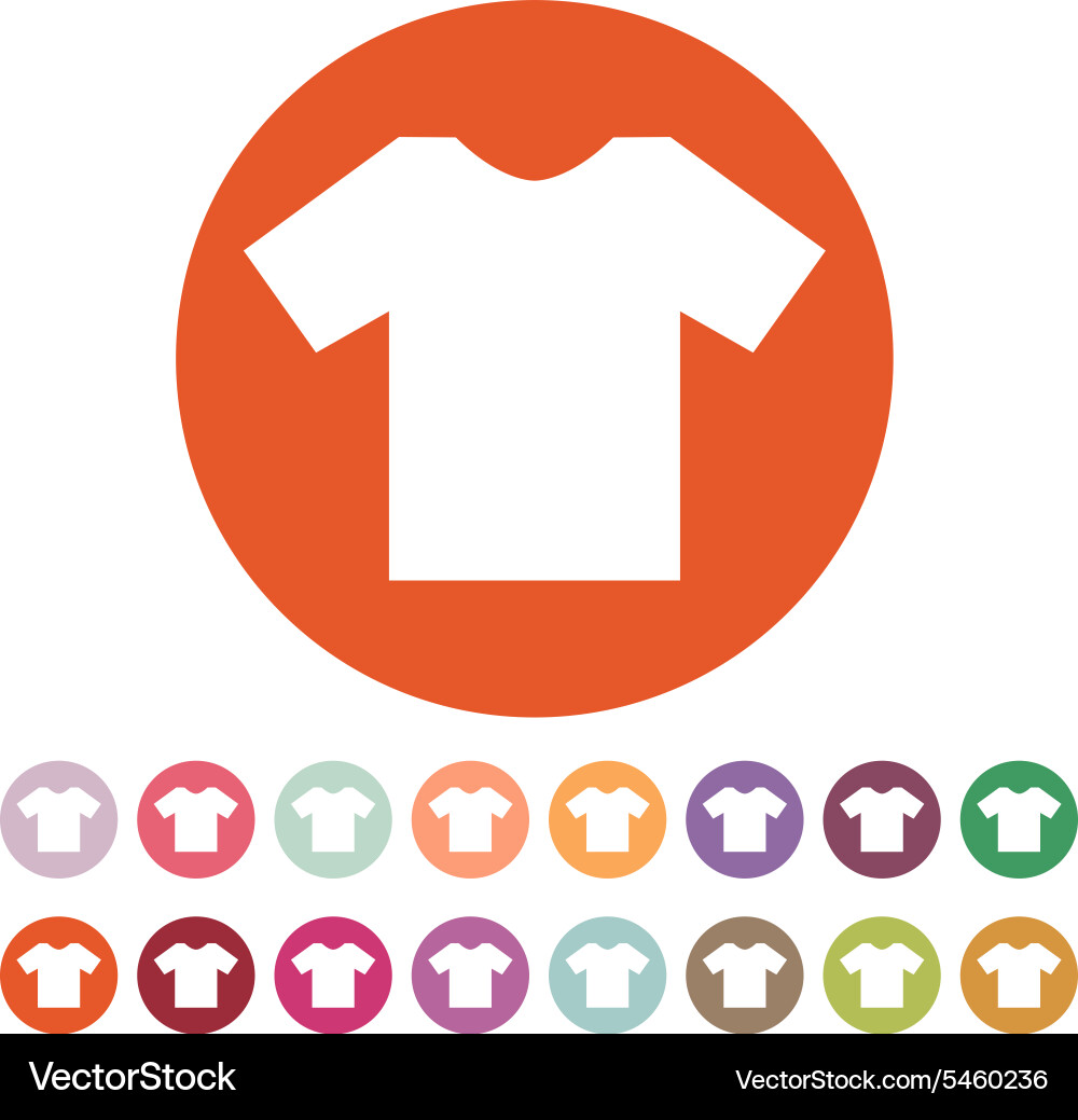 Shirt icon t-shirt symbol flat Royalty Free Vector Image