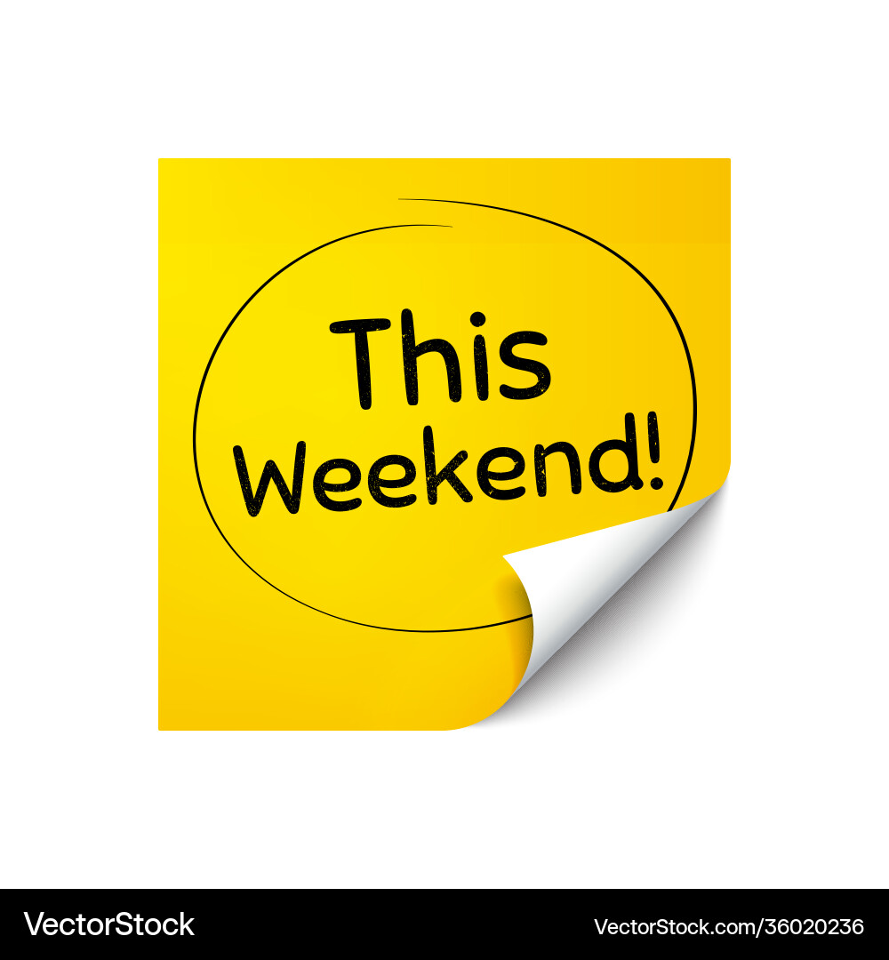 This weekend symbol special offer sign Royalty Free Vector