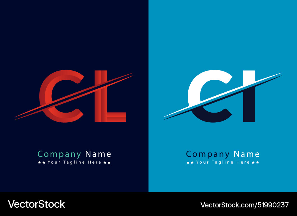 Abstract cl letter logo design template Royalty Free Vector