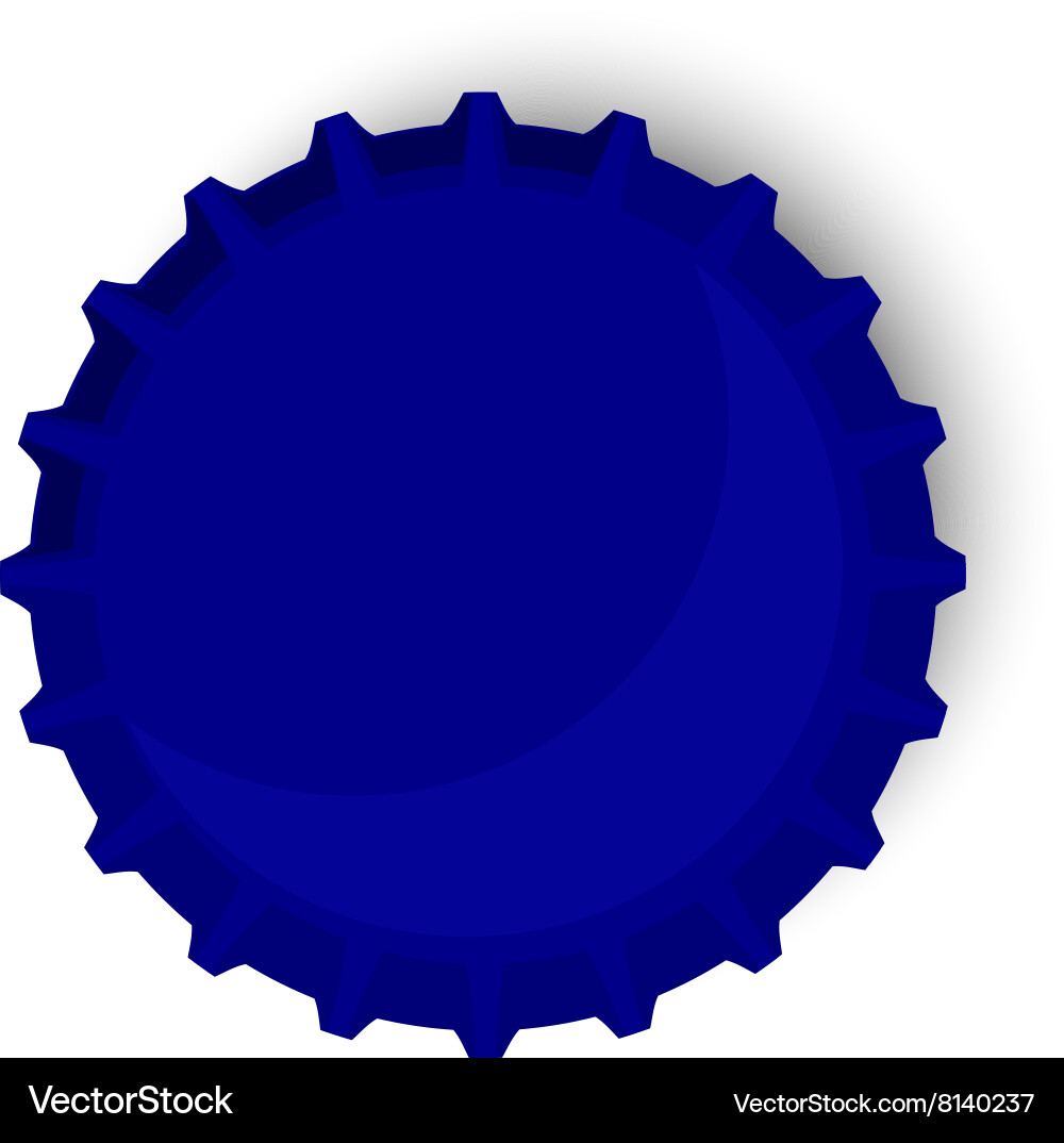 Blue bottle cap Royalty Free Vector Image - VectorStock