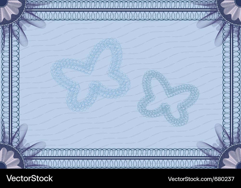 Certificate diploma with guilloche Royalty Free Vector Image