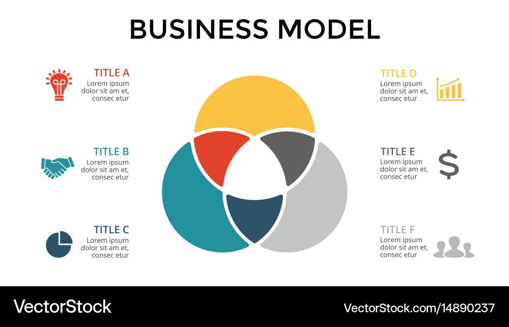 Circle infographic cycle diagram graph Royalty Free Vector