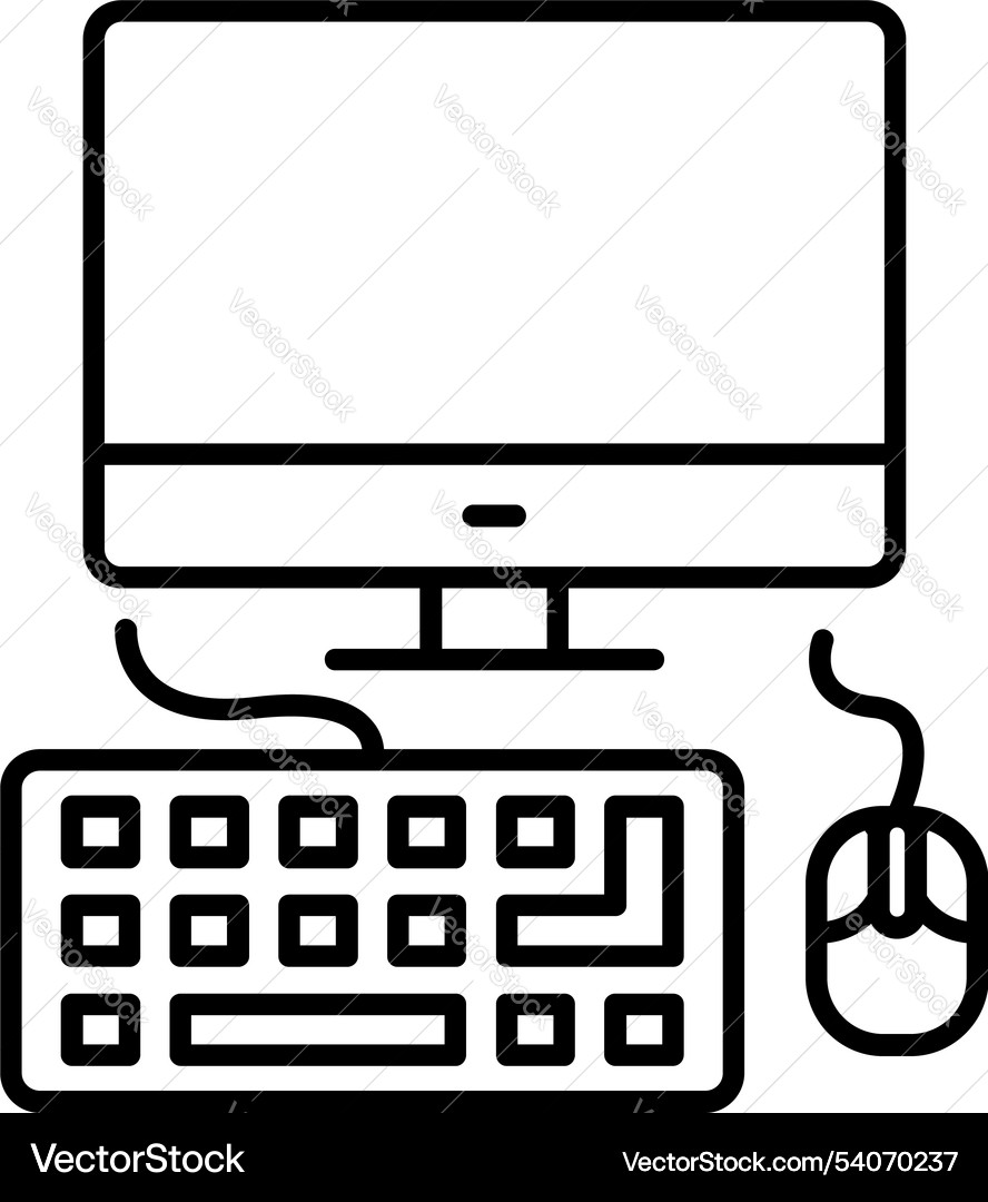 Computing line icon design Royalty Free Vector Image