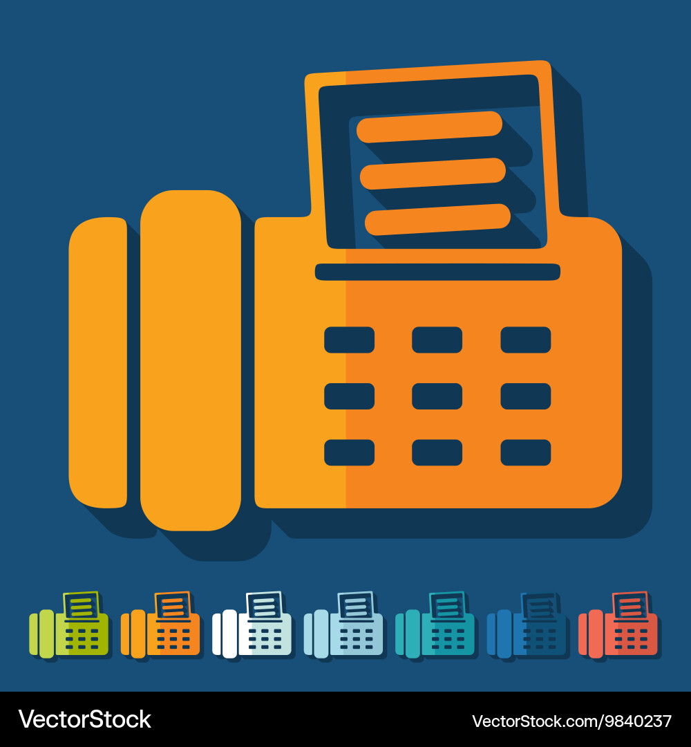 Flat design fax Royalty Free Vector Image - VectorStock