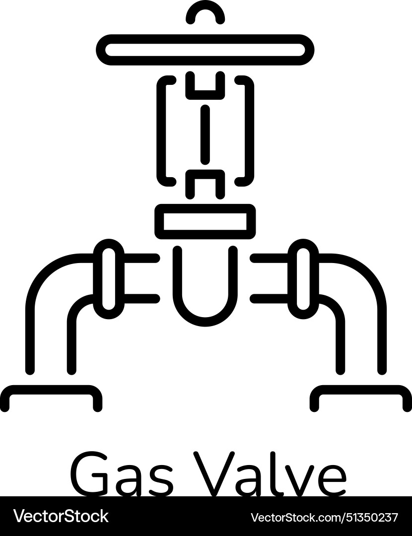 Gas valve Royalty Free Vector Image - VectorStock