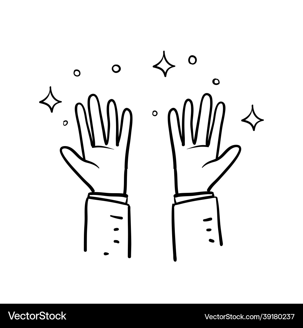 Hand drawn doodle clean and shiny isolated Vector Image