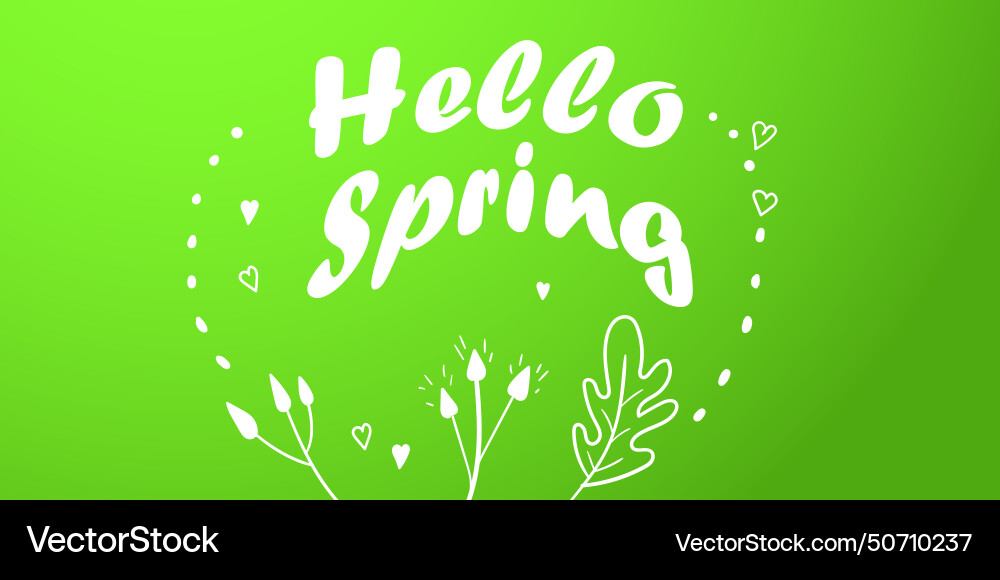 Hello spring banners collection background Vector Image