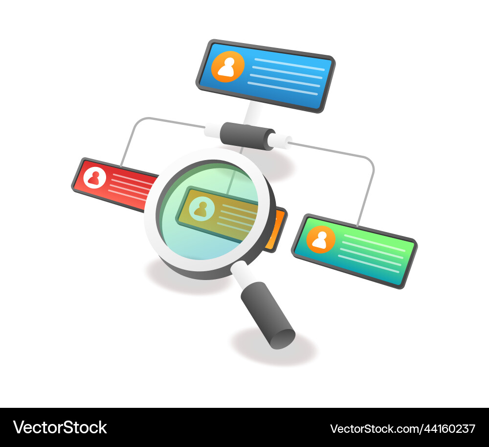 Looking for network team Royalty Free Vector Image