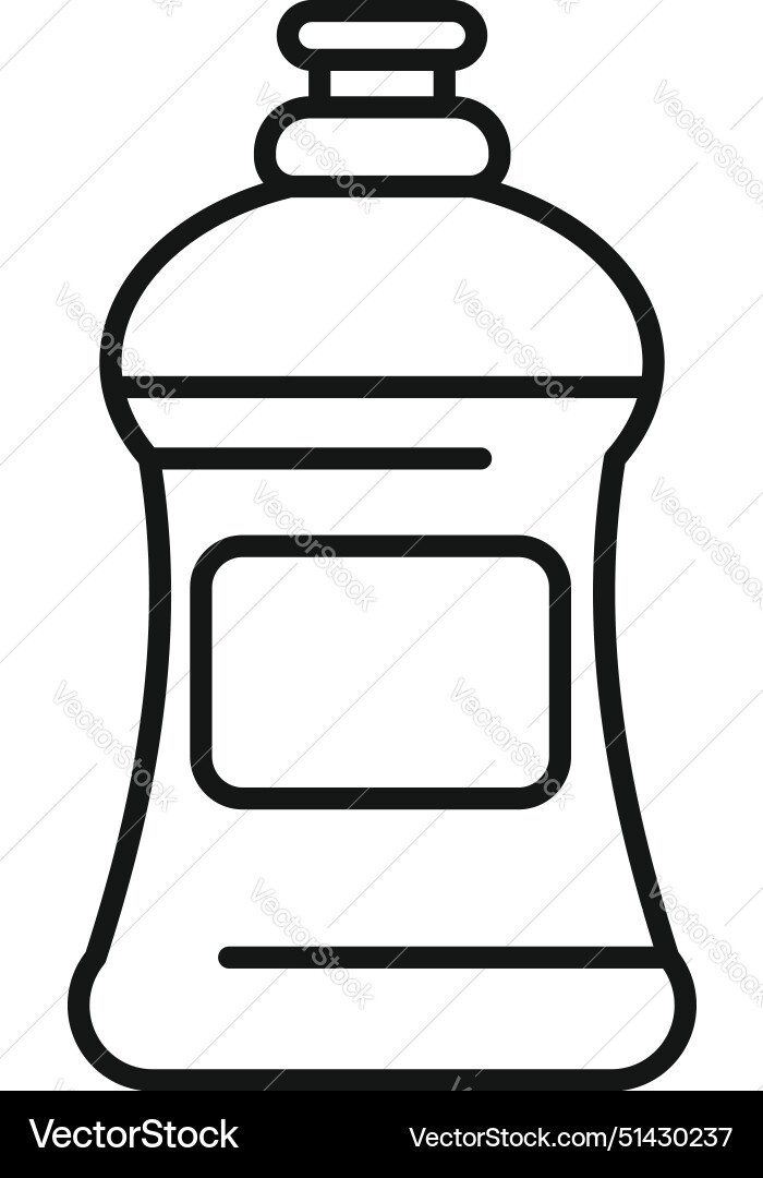 Outline of a plastic water bottle Royalty Free Vector Image