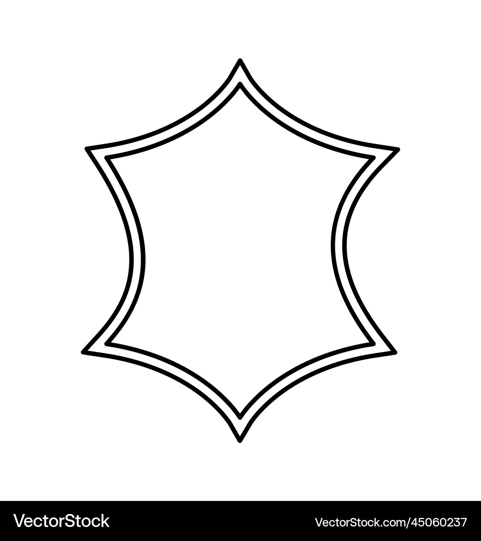 Outline shape football Royalty Free Vector Image