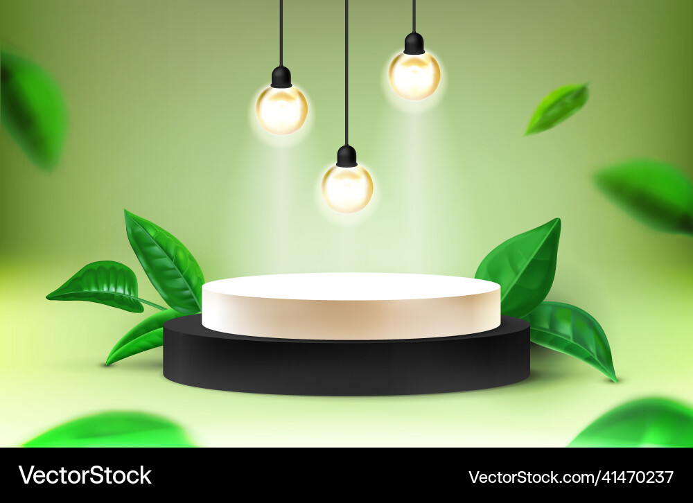 Realistic abstract podium background Royalty Free Vector