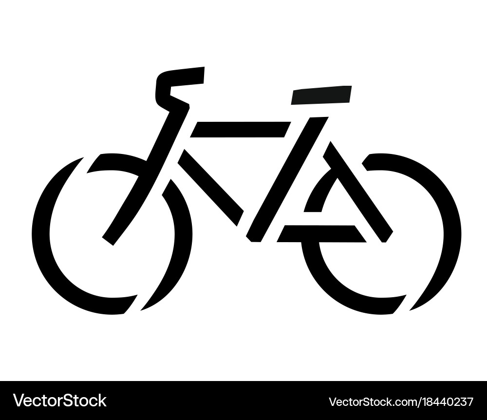 Stencil Bicycle Icon Royalty Free Vector Image