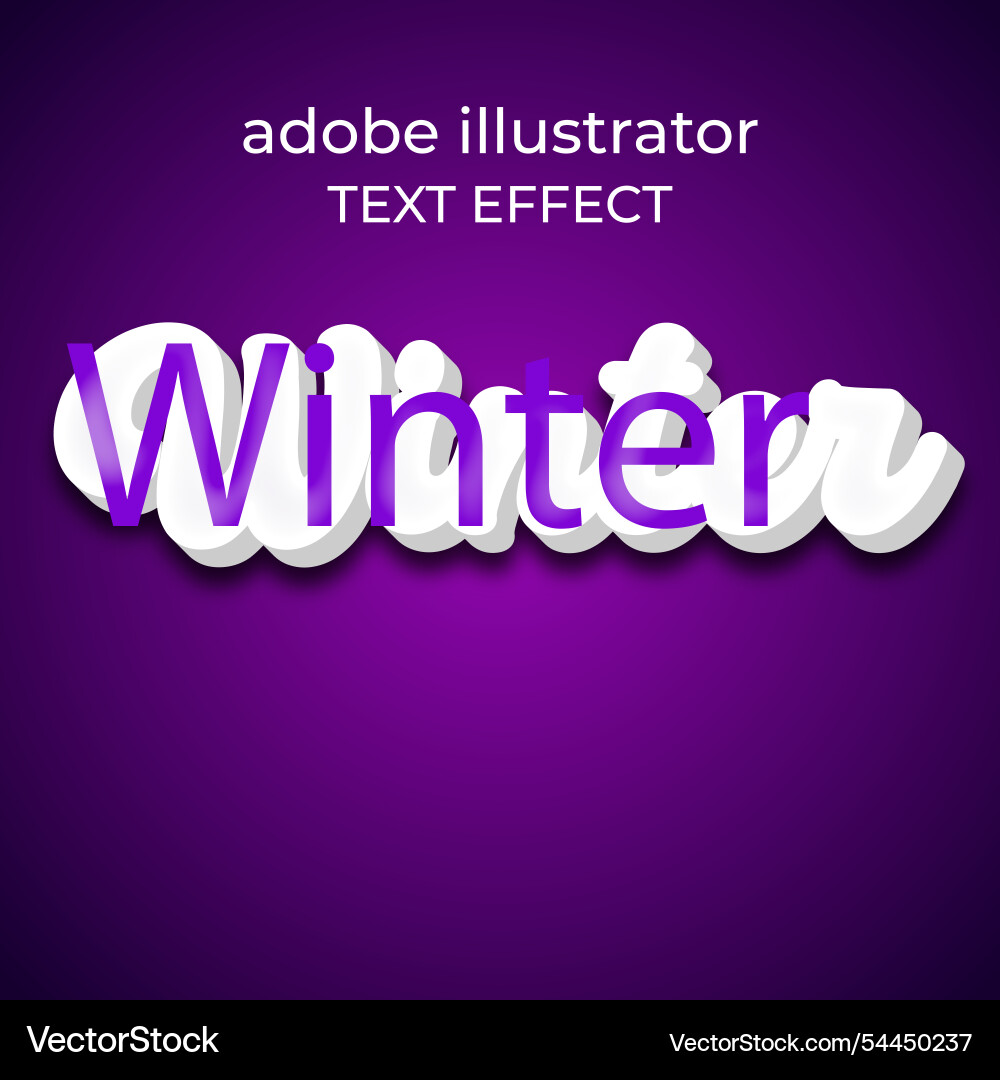 Text effect with winter season event Royalty Free Vector