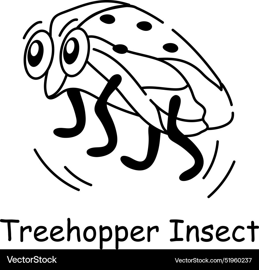 Treehopper insect Royalty Free Vector Image - VectorStock