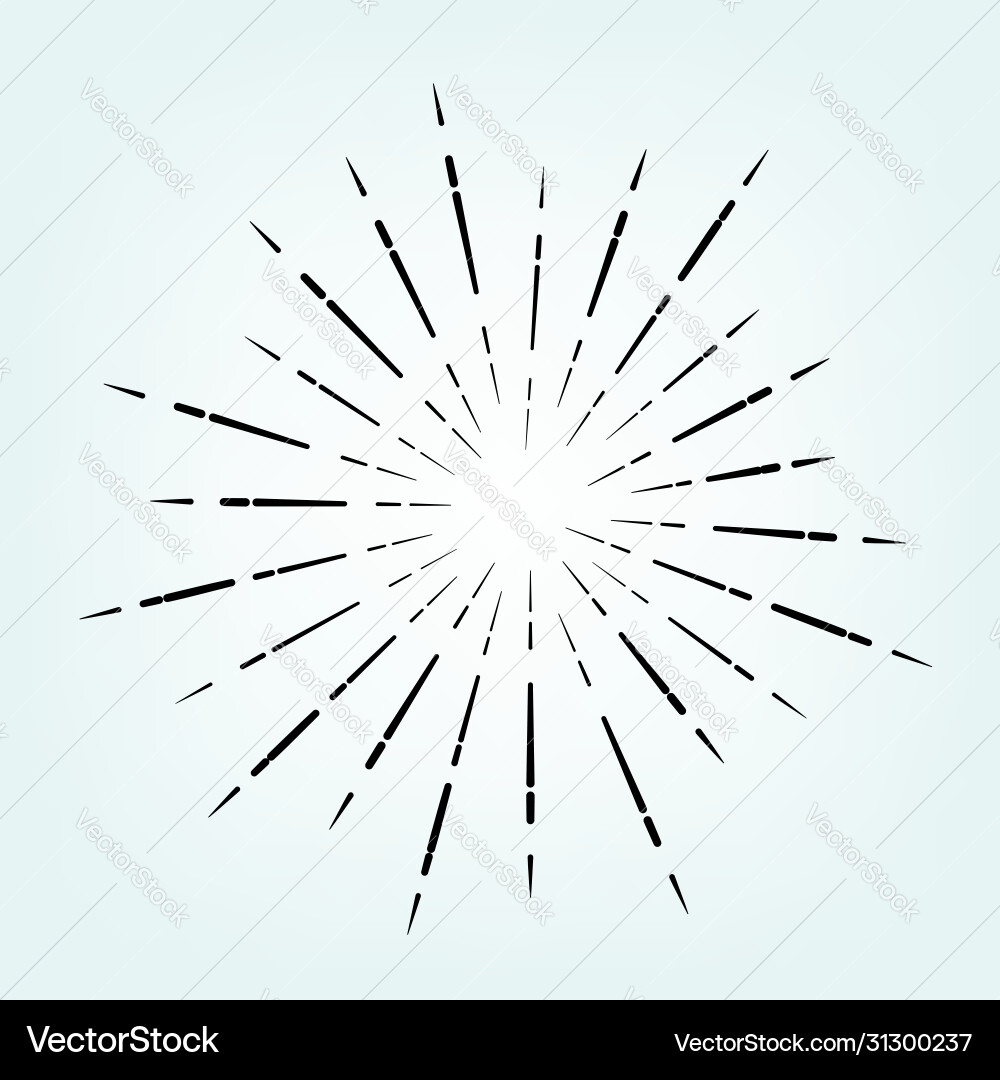 Vintage Sunburst Logo Art Royalty Free Vector Image