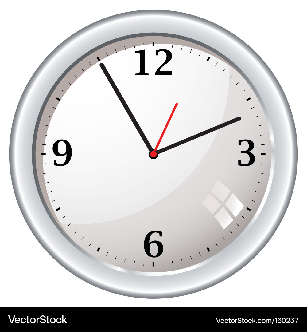 Wall clock Royalty Free Vector Image - VectorStock