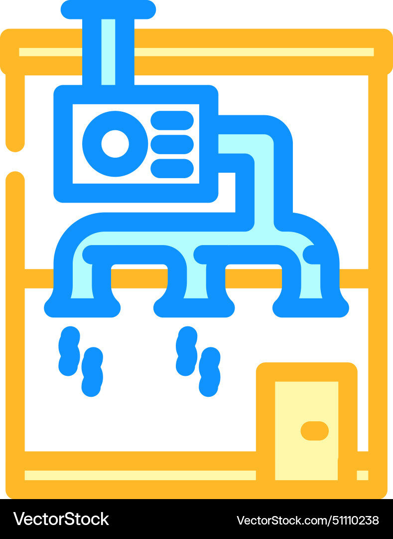 Air exchange ventilation color icon Royalty Free Vector