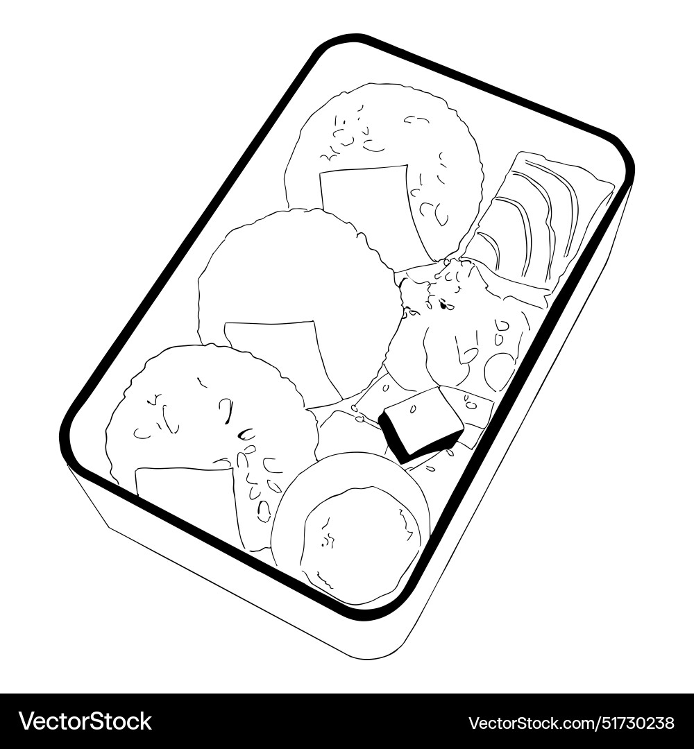 Container with food Royalty Free Vector Image - VectorStock