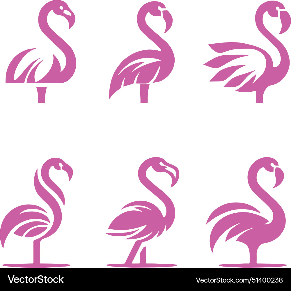 Modern flamingo logo designs Royalty Free Vector Image
