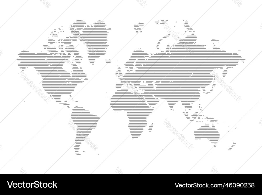 Modern hatched world map flat earth globe worldmap