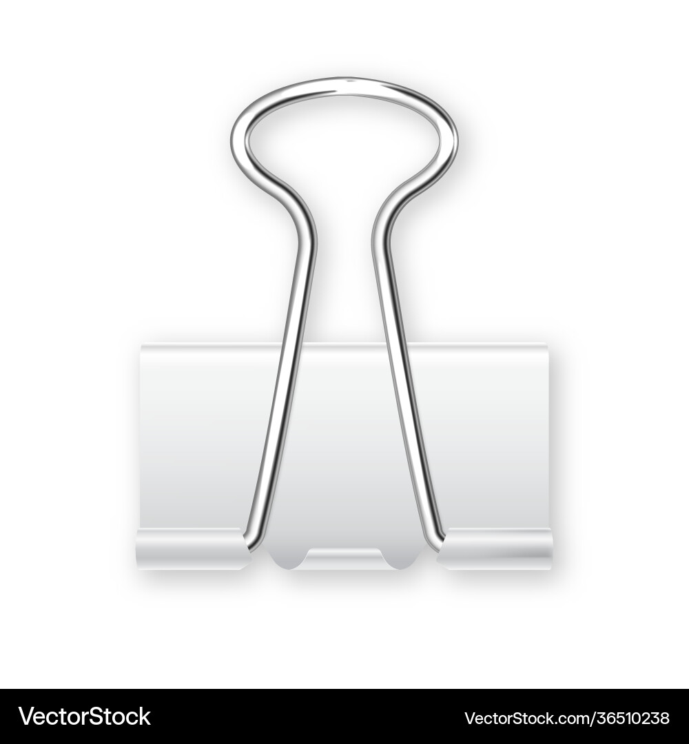 Realistic white paper binder isolated Royalty Free Vector