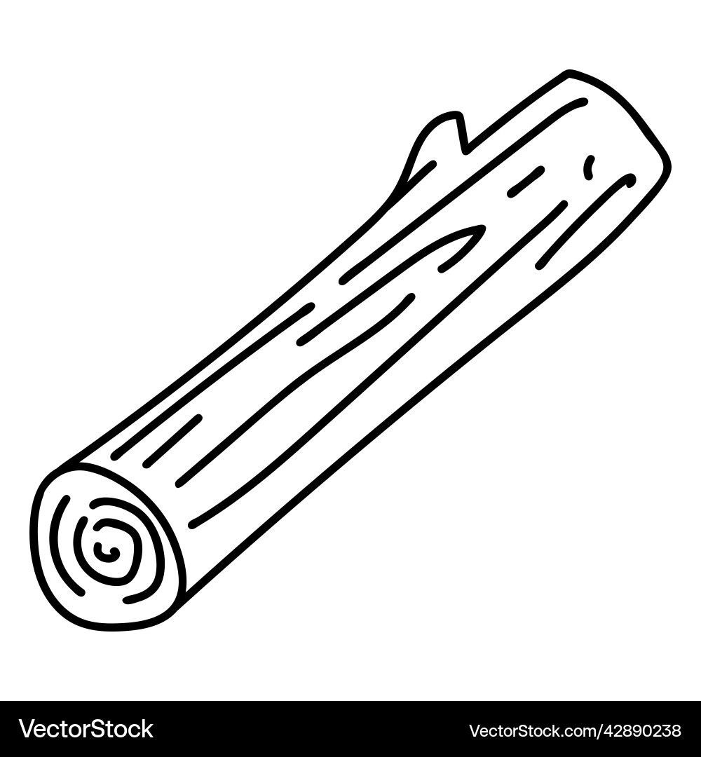 Simple cut stroke log high quality Royalty Free Vector Image