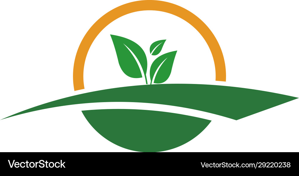 Simple modern agriculture logo design Royalty Free Vector