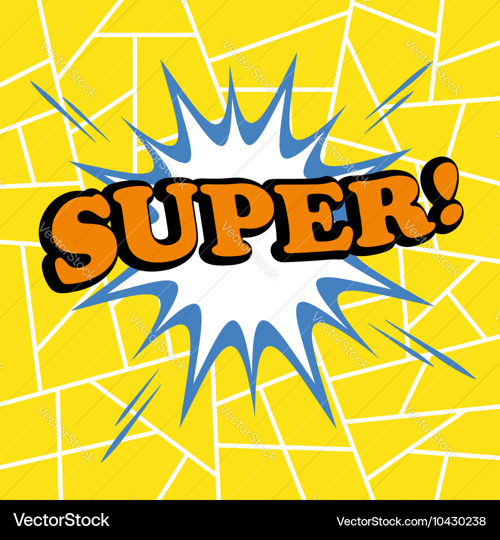 Super comic cartoon Royalty Free Vector Image - VectorStock