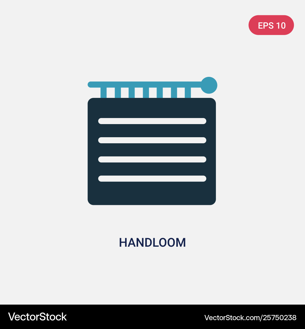 Two color handloom icon from sew concept isolated Vector Image