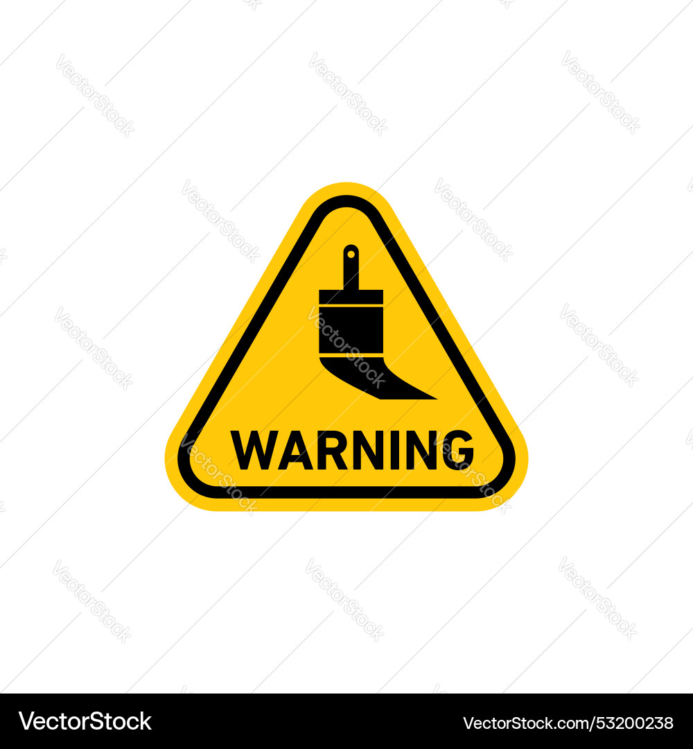 Wet paint sign icon set caution for freshly Vector Image