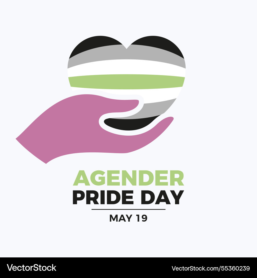 Agender pride day poster Royalty Free Vector Image
