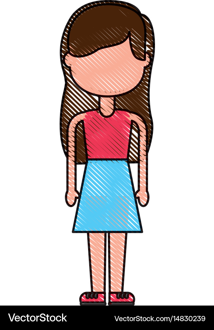 Beautiful icon girl Royalty Free Vector Image - VectorStock